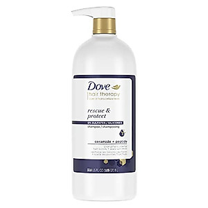Dove Rescue and Protect Shampoo, 33.8 fl oz - Sulfate Free Shampoo for Damaged Hair, Strengthens Hair, Seals Split Ends, Nourishes for Soft, Smooth, Healthy-looking Hair