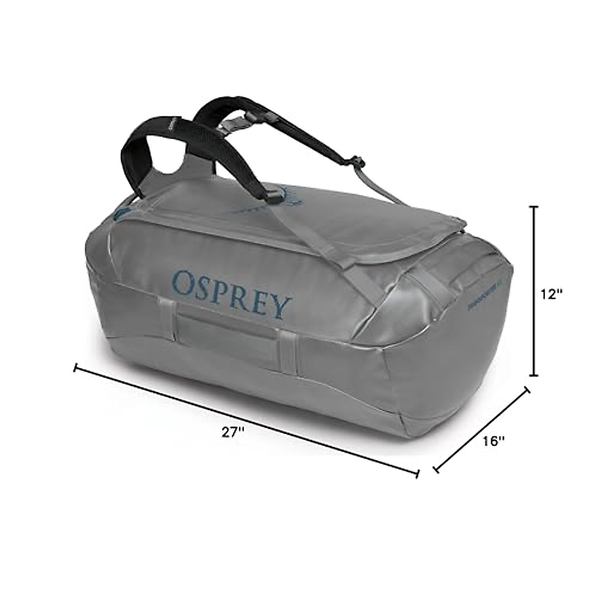 Osprey Transporter 65L Travel Duffel Bag, Smoke Grey