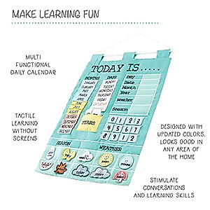 The Peanutshell Preschool Educational Wall Calendar - 53 Fabric Pieces for Months, Days, Years, Weather, & Seasons