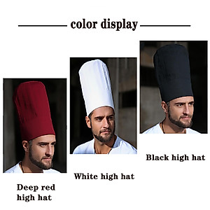 White Chef Hat for Men Women Adults,Elastic Band Adjustable Cotton Chefs Hat Hibachi Chef Works Hats Chef Cap Cook Hat(White)