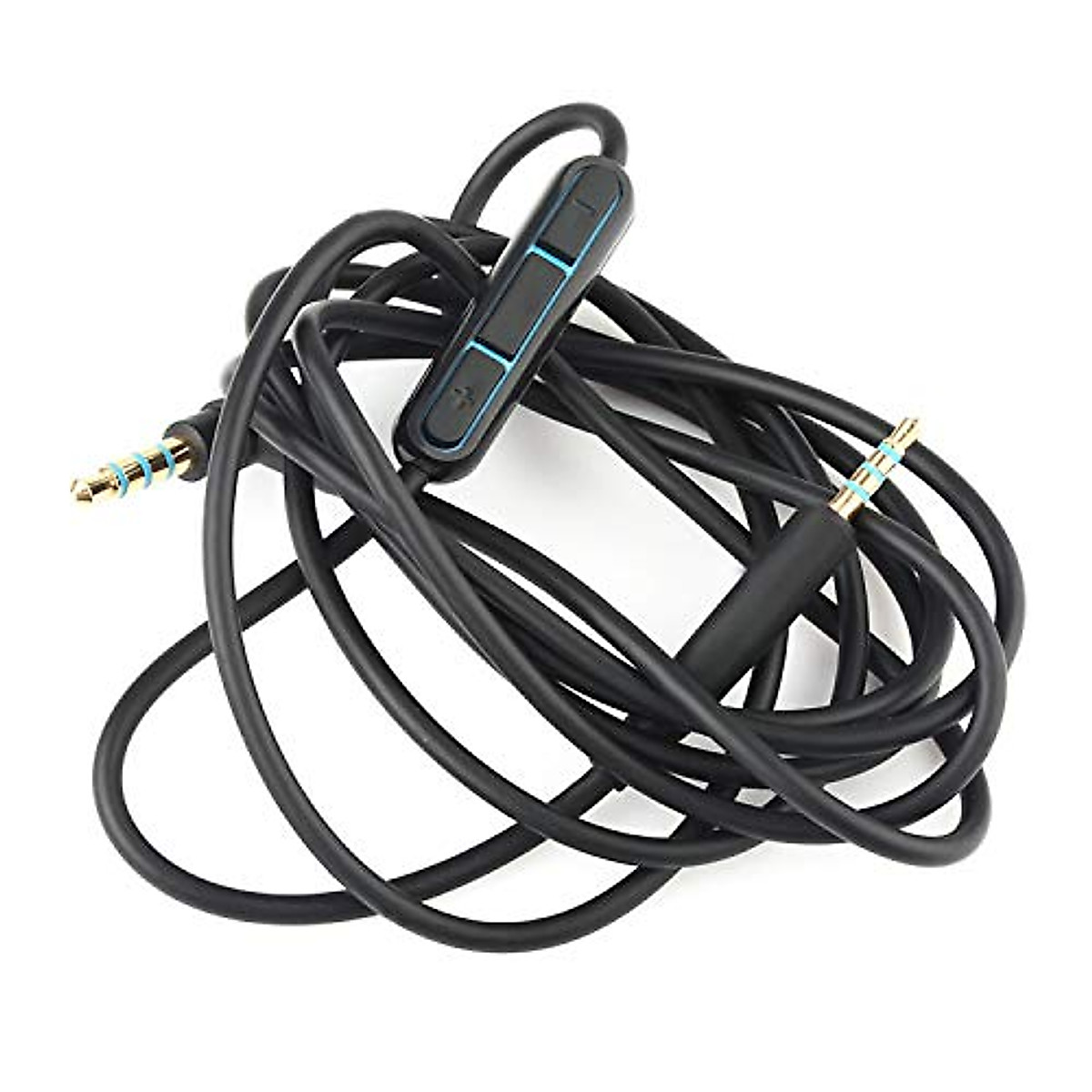 Tobysome Replacement QC25 Headphone Cable, 3.5mm to 2.5mm Audio Cable Cord Wire for Bose QC25 QuietComfort 25 QC35 QC35II QC45 Headphones with Inline Mic Remote Volume Control (Black)