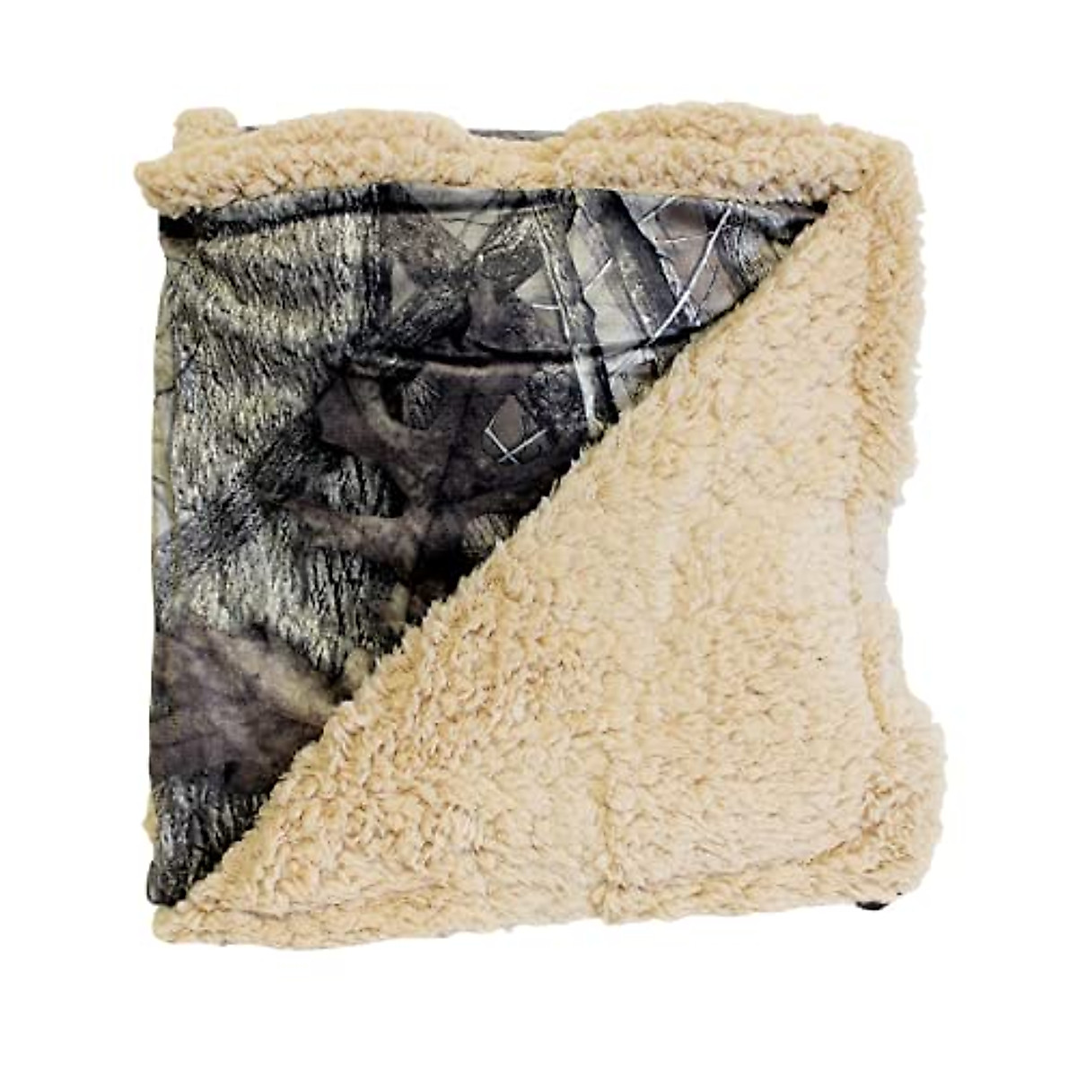 True Timber Camo - Blanket, Camo, Velvet, Luxury Berber Throw, Solid, 50 x 60inches, Machine Washable Reversible Super Soft Camouflage Design Warm and Cozy Camping Home