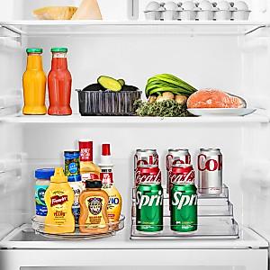 Sorbus Premium Spice Rack Organizer- Acrylic Seasoning Organizer for Cabinet- Durable Multipurpose Shelf Organizer- 3 Tier Storage for Room, Office, Countertop, Kitchen & Pantry Organization- 2 Pack