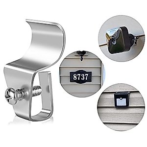 Vinyl Siding Clips, 20-Pack No-Hole Needed Outdoor Camera Mount Vinyl Siding Clips Hooks for Blink, Arlo, Ring, No-Damage, No Drilling, Weatherproof 304 Stainless Steel Home Siding Hanger