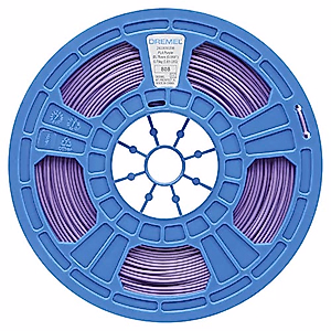 Dremel DigiLab PLA-PUR-01 3D Printer Filament, 1.75 mm Diameter, 0.75 kg Spool Weight, Color Purple, RFID Enabled, New Formula and 50 Percent More per Spool