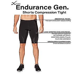 CW-X mens Endurance Generator Muscle & Joint Support Compression Short, Black, Medium US