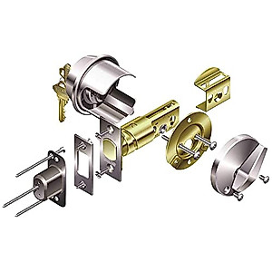 Schlage Commercial B560P626 Grade 2 Single Cylinder Deadbolt with C Keyway with 12287 Latch and 10094 Strike Satin Chrome Finish, Model Number: B560P 626 KA4C 12-287 10-094