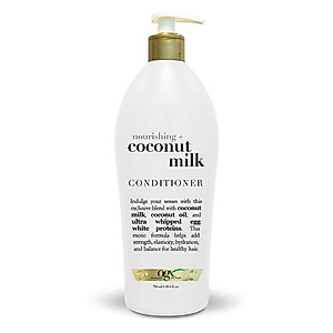 OGX Salon Size Nourishing Coconut Milk Conditioner with Pump, 25.4 Ounce