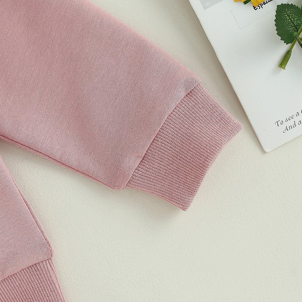 Toddler Baby Girl Clothes Daddys Girl Long Sleeve Pullover Sweatshirt Stretch Jogger Pants Infant Fall Winter Outfit (Daddys Girl Pink, 12-18 Months)