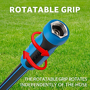 Fevone 3 ft Garden Hose, 2-Year Warranty Offered by Manufacturer, Hose Reel Leader Hose, Hybrid Polymer, Kink Resistance, 3/4" GHT Aluminum Fittings, 5/8" ID, 600 PSI, Drinking Water Safe (GH8)