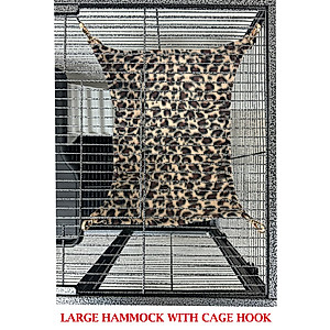 Two Story Extra Large 30.5"x19"x55"H 4-Level Double Front Doors Chew Free Feisty Ferret Chinchilla Small Animal Home Wrought Iron Cage Tight 1/2-inch Bar Spacing Rolling Stand Hammock