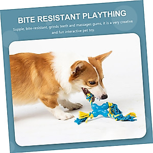 Housoutil Dog Bite Toy Pet Dog Chew Toy Dog Rope Dog Chewing Rope Toy Pet Chew Toys Dog Fetch Toy Tug and Dog Toy Puppy Interactive Toys Stuffed Toy Soft Child Dental Stick Cotton Rope
