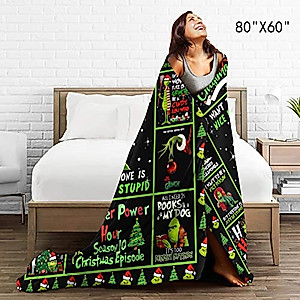Ultra Soft Flannel Throw Blankets Christmas Party Decoration Blanket for Couch Sofa Living Room Kids Adults Gifts 60"x50"