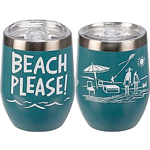 Primitives by Kathy Wine Tumbler - Beach Please