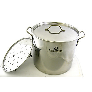 40 QT Quart 10 Gallon Stainless Steel Stock Tamale Steamer Pot Beer Brew Kettle