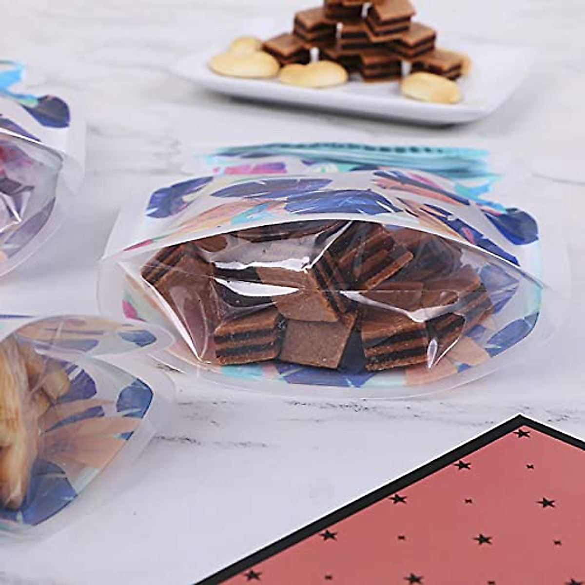 Enkrio 45 Pack Mason Jar Zipper Bags Reusable Jar Bags Mason Reusable Food Storage Bags Sandwich Bags Ziplock Bags for Kitchen Camping Picnic Organizer (15L 15M 15S)