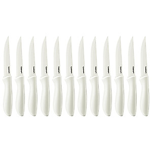 Cuisinart C55-6PCSW Advantage Ceramic Coated Serrated Steak Knife 12 Pieces Set White