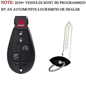 5 Button Key Fob Compatible for Jeep Grand Cherokee 2008-2010,Jeep Commander 2008-2010 (New Keyless Keyless Entry Remote Key Fob Replacement M3N5WY783X IYZ-C01C