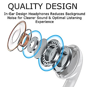 Apple Earbuds Wired iPhone Headphones, Earphones with Lightning Noise Isolating [Apple MFi Certified] Built-in Microphone & Volume Control Compatible with iPhone 14/13/12/11/XR/XS/X/7/7 Plus/8/8Plus