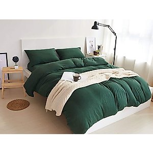 Jersey Knit Cotton Duvet Cover Set Bedding Set Soft Knit Comforter Cover Queen Size 3 Pieces Bedding Set 1 Duvet Cover 2 Pillowcases Queen Duvet Cover Set