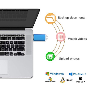 Flash Drive, wellsenn USB Drive 5 X 16 GB USB Flash Drive 16 gb Thumb Drive Memory Stick Swivel Keychain Design Mixcolor (16GB5) (mixcolor5)