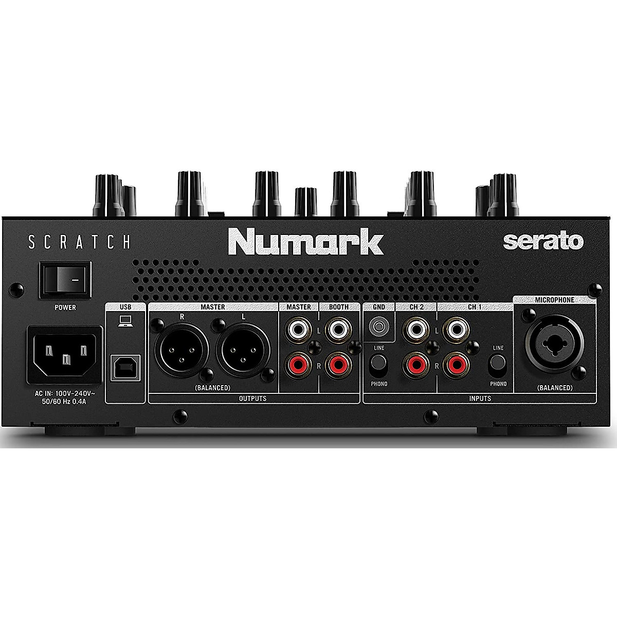 Numark Scratch | Two-Channel DJ Scratch Mixer for Serato DJ Pro (included) With Innofader Crossfader, DVS license, 6 Direct Access Effect Selectors, Performance Pads and 24-Bit Sound Quality