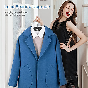 IEOKE Velvet Hangers, 50-Pack No Shoulder Bumps Suit Hangers Ultra Thin Space Saving 360 Degree Swivel Heavy Duty Hook Durable Hangers for Sweaters Coat Jackets Shirts Dresses (50 Pack, Black/Silver)