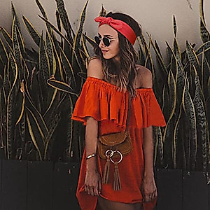 Huachi 12 Pack Bow Headbands for Women Headwraps Hair Band Knotted Headband Rabbit Ears Stretchy Turban Head Wraps Fashion Sport Cute Hair Accessories