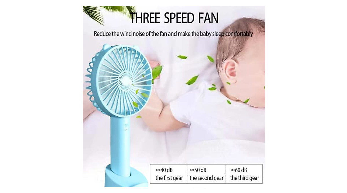 Mini Handheld Portable Fan - Rechargeable & 3 Speeds