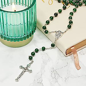 Juvale 12 Pack Catholic Rosary Necklaces for Men and Women, 6 Bead Colors, Assorted Pendants