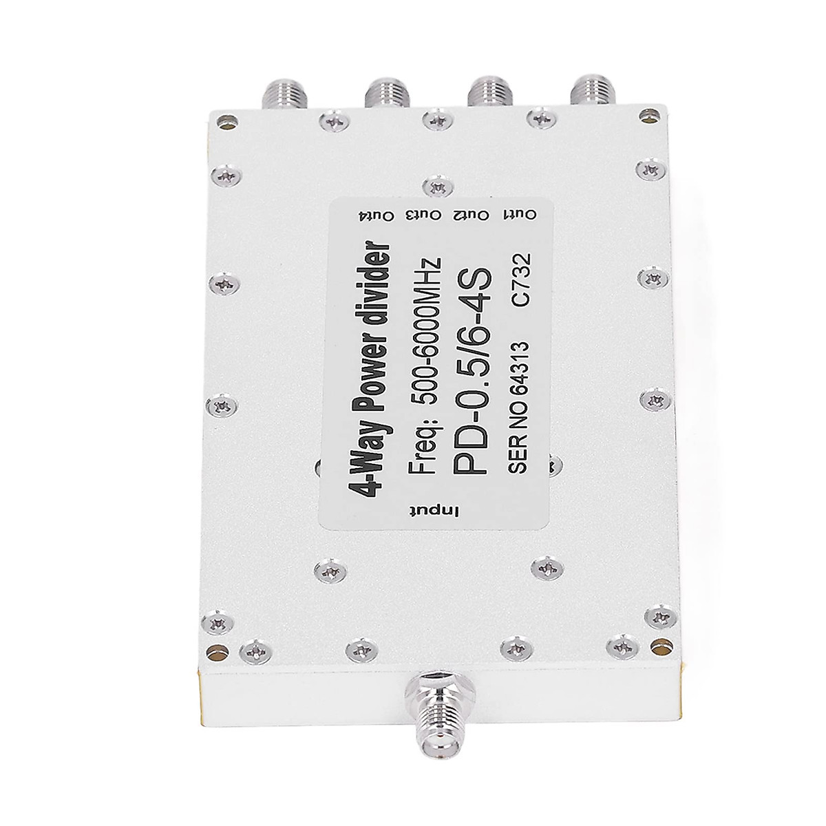 Power Splitter, Good Stability 4-Way SMA Microstrip Power Splitter Low Insertion Loss Wide Operating Frequency WIFI5.8 for Multiple Use WIFI2.4 High Gain