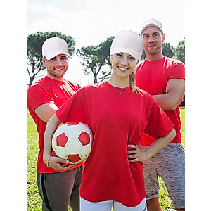 24 Pieces Mesh Trucker Hats Sport Baseball Caps Adjustable Trucker Golf Dad Hat Bulk for Unisex Men Women Teen Sports Workout (White)