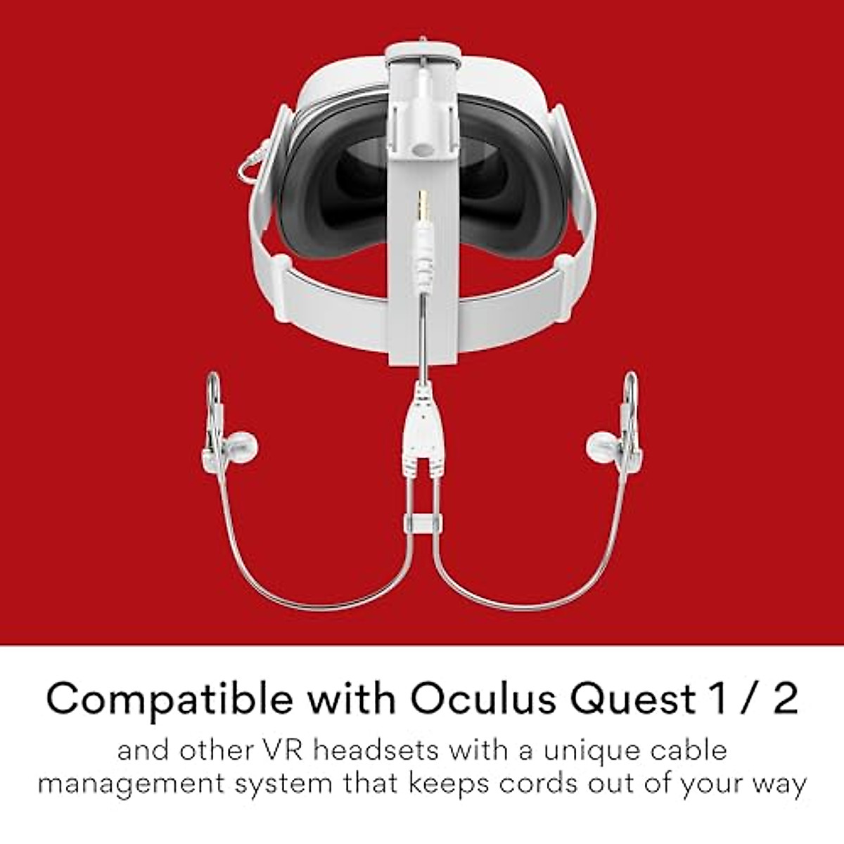 MEE audio M6 VR Multiplatform in-Ear Earphones with Headset Microphone for PS5, Xbox, Nintendo Switch, PC; Also Includes Short Cable and mounting Bracket for Oculus Quest and Other VR Gaming Headsets