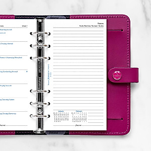 Filofax Personal week per page with notes 5 language 2024 diary