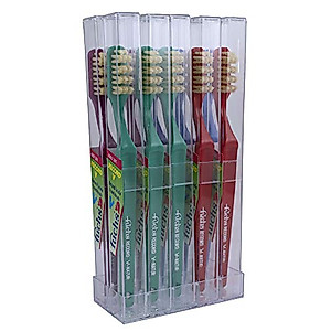 FUCHS Adult Record V Natural Soft Toothbrush, 10 Count