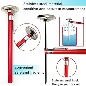 HOWFIELD Instant Read 1-Inch Dial Kitchen Thermometer,Best for The Coffee Drinks,Chocolate Milk Foam and Meat