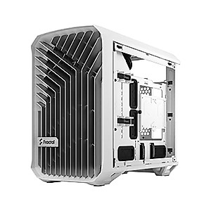 Fractal Design Torrent Nano White - Clear Tint Tempered Glass Side Panel - Open Grille for Maximum air Intake - 180mm PWM Fan Included - Type C - mITX Airflow Mini Tower PC Gaming Case
