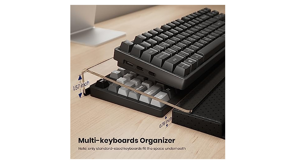 Ergonomic Acrylic Keyboard Stand - Adjustable & Slim Design