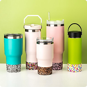 Snowfall Glitter Silicone Boot for Stanley Cup 20-40oz, Protective Cover Boots for Hydro Flask Water Bottle 12-24oz (Shining Gold)