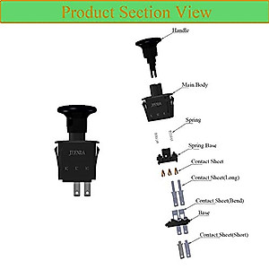 JEENDA PTO Switch 430-095 95-7489 93-9998 Compatible with Exmark Toro Garden Tractors TimeCutter Pro-Line 520L 523D 522 xi Z380 Z420 Z480 Z380 74403 74405 74406 74407 74420 74433 74601 74602
