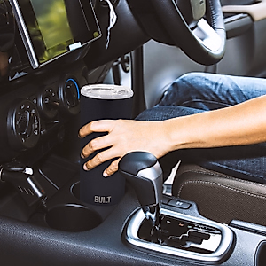 Built 20oz Water Tumbler - Stainless Steel Vacuum Insulated Tumbler with Lid, Double Wall Travel Tumbler - Durable, Reusable & Sustainable Steel Cup To Go Travel Coffee Mug (Purple)