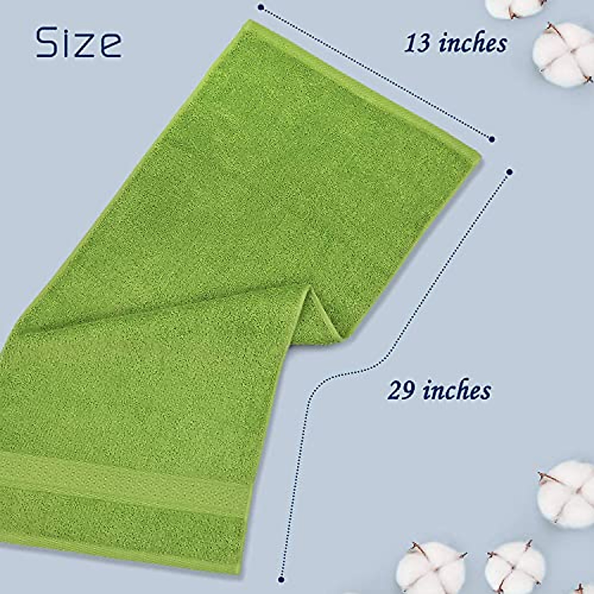 Cleanbear Ultra Soft Hand Towels 12 Pack 6 Colors 100% Cotton Hand Towel Set for Family Members (13 x 29 Inches)