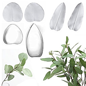 ZHUOJIE Eucalyptus Leaves Petals and Cutter Set Silicone Fondant Mold Veining Petal Sugar Flower Making Tool Cake Decorating Gumpaste Flowers Decor