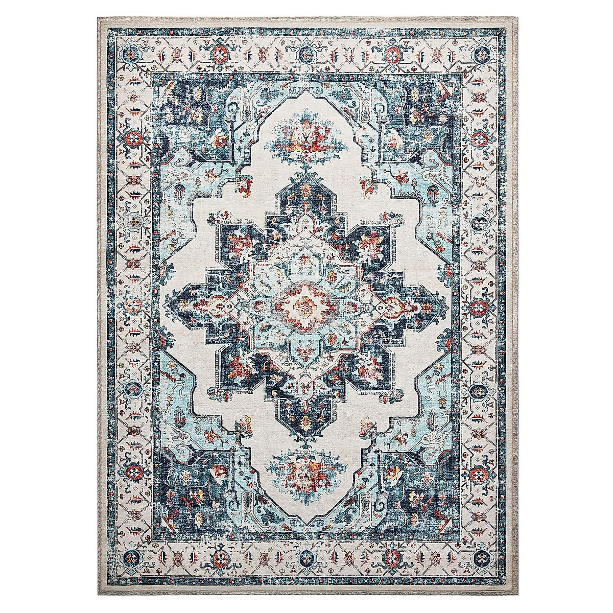 Oriannal 2 PCS Kitchen Rugs Non-Slip Kitchen Mat Washable Kitchen Rug Set Laundry Area Rugs Runner Rug for Kitchen Floor, Front Door, Entrance,Sink, Laundry,17 X30/17X47 Inch Green and White