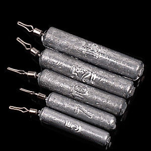 Drop Shot Weights Assortment Freshwater and Saltwater Fishing Sinkers Weights Skinny Pencil Weights Fishing Snagless Sinker Rigs Fishing Weights Hook Swivels for Bass Fishing Catfishing (30PCS KIT)