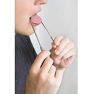 Wowe Lifestyle Tongue Scraper Cleaner - Eco-Friendly Metal - Get Rid of Bad Breath, and Halitosis - Pack of 2 (Stainless Steel)