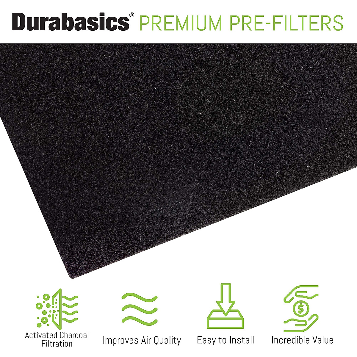 Durabasics Pre-Filters for Honeywell HPA300 Replacement Filters, Honeywell Prefilter A, Honeywell Filter A, Prefilter for Honeywell Air Purifier, Honeywell Pre Filter Replacement, HRF-AP1-4 Pack