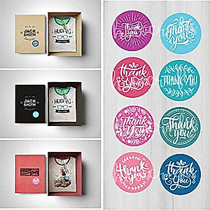 Thank You Stickers Roll of 1000 1.5 Inch 8 Designs Thank You Sticker Small Business Thank You Stickers Pink Thank You Stickers for Packaging Stickers Thank You Large Thank You Stickers