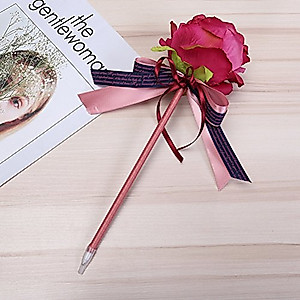 TOYMYTOY Handmade Rose Flower Ballpoint Pens for Girls Gift Ball Pen Office School Stationery,4 Pcs