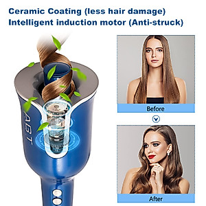 Automatic Curling Iron, 1 inch Ceramic Hair Rollers for Long Hair, Auto Rotating Curling Iron with 5 Adjustable Temp up to 450℉ & Anti-Stuck, Hot Rollers with Fast Heating for Women